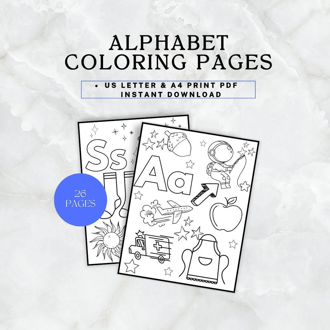 Alphabet Letters Coloring Pages Printable Abc Color Pages, Coloring ...