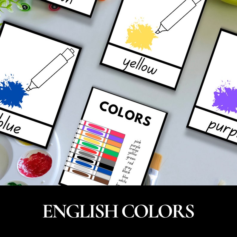 Colors Spanish & English Bilingual Montessori Printable Color ...