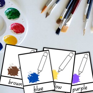 Colors Spanish & English Bilingual Montessori Printable Color ...