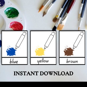Colors Spanish & English Bilingual Montessori Printable Color ...
