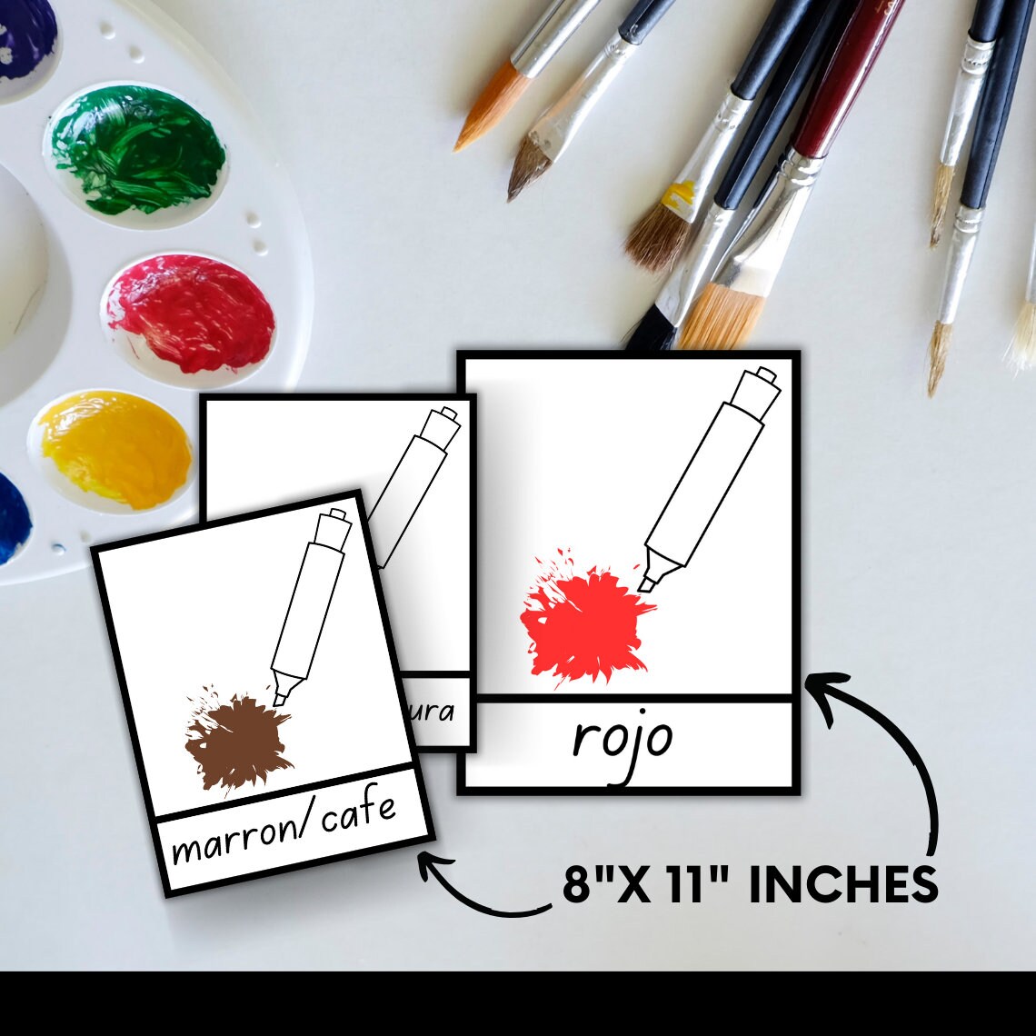 Colors Spanish & English Bilingual Montessori Printable Color ...