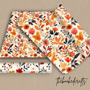 Autumn Floral Digital Paper, Floral Seamless Pattern, Floral Wallpaper ...
