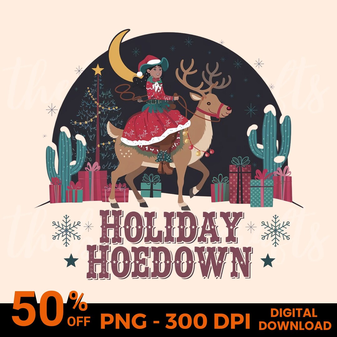 Holiday Hoedown PNG, Vintage Christmas Prints, Holiday Png Designs ...