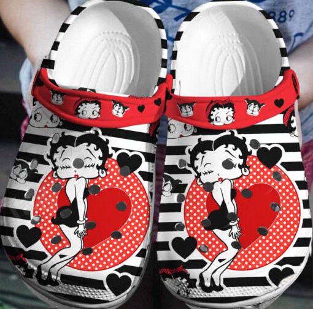 Betty Boop Clogs Shoes, Betty Boop Custom Slipper, Custom Clogs, Custom ...