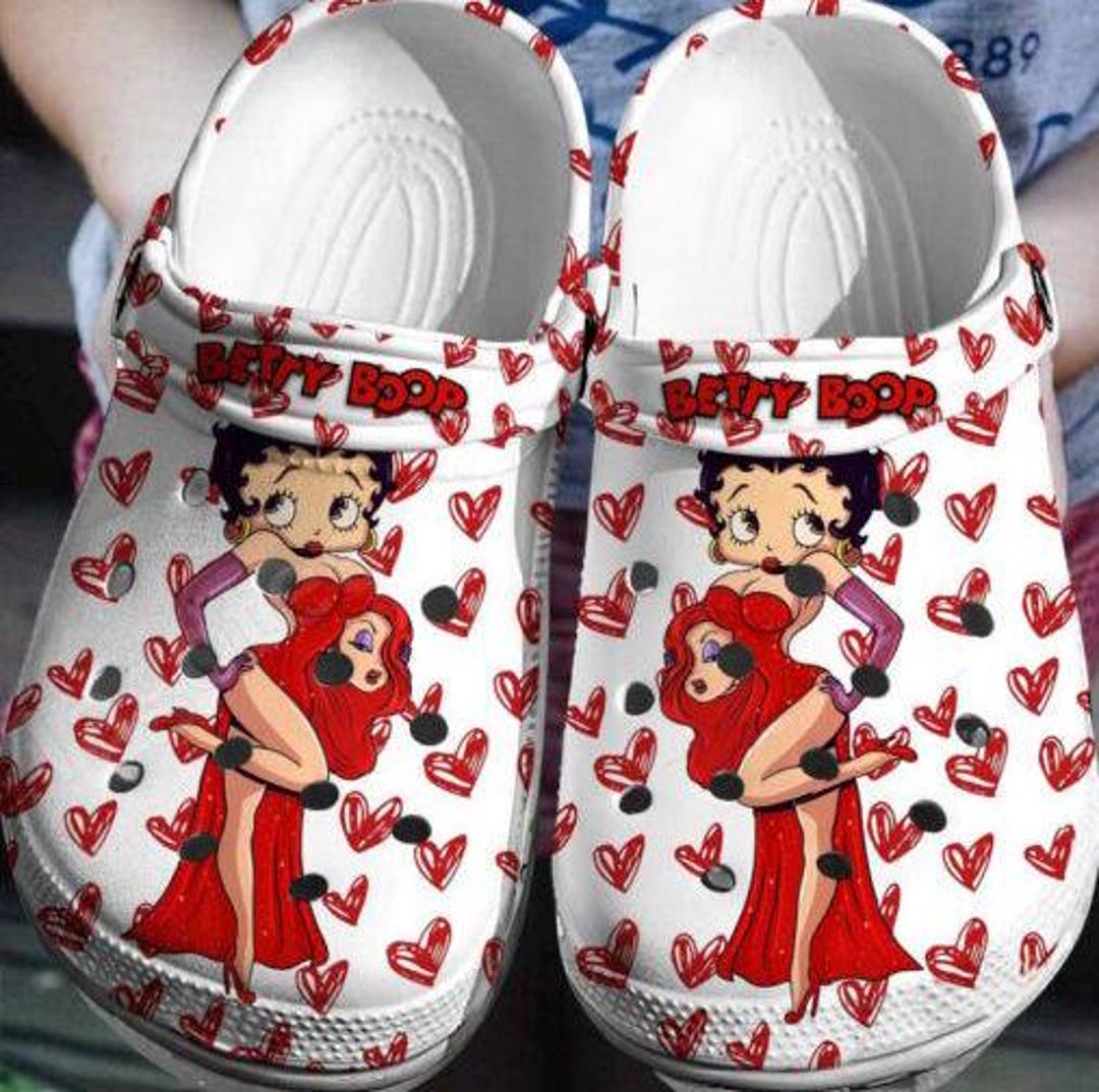 Betty Boop Clogs Shoes, Betty Boop Custom Slipper, Custom Clogs, Custom ...