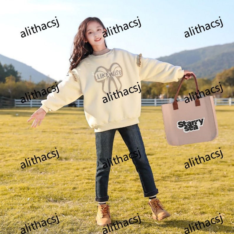 Girls' Fleece Hoodie Autumn and Winter Children's Winter Girls' Thick ...