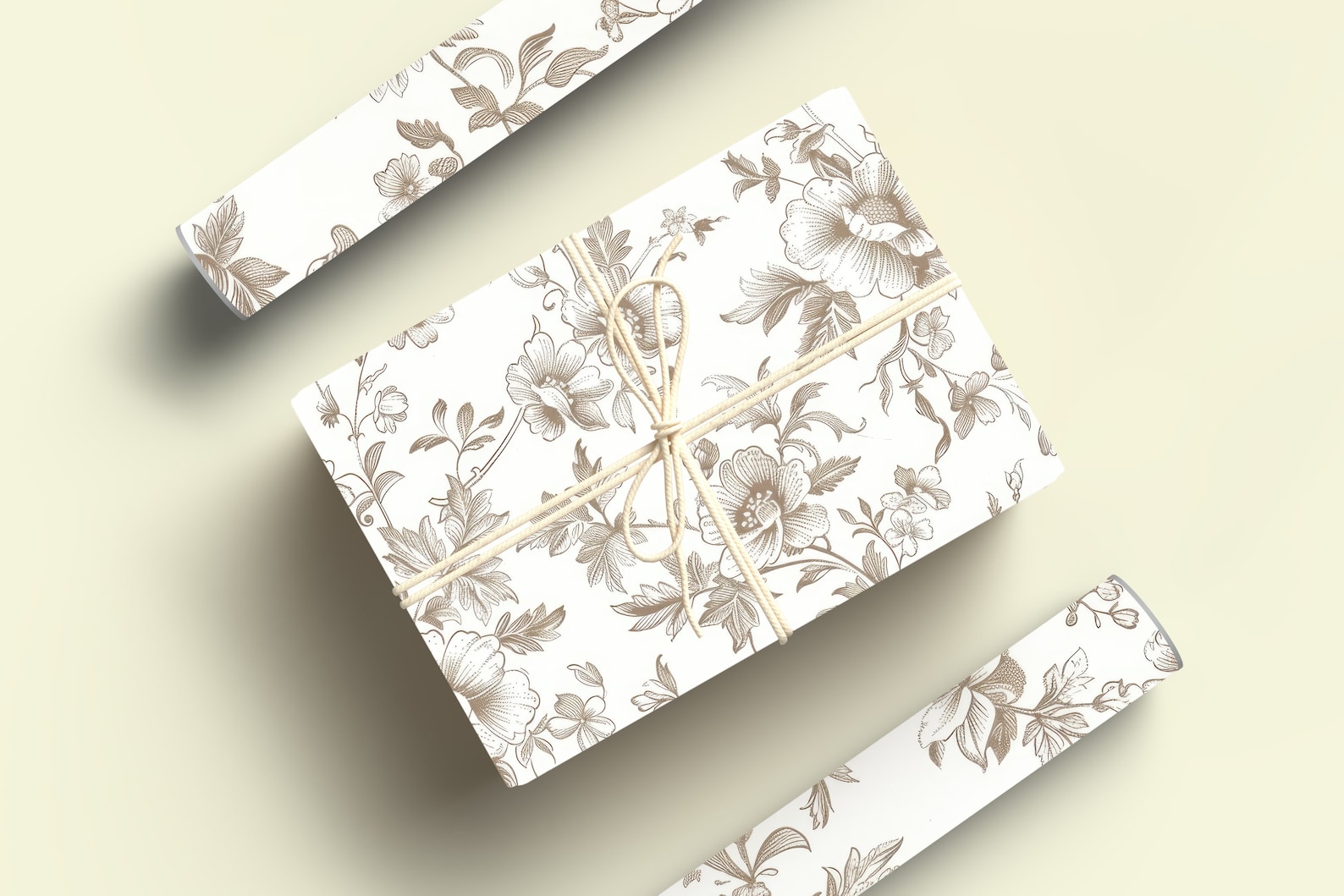Elegant Toile Wrapping Paper, Wedding Wrapping Paper, Neutral Wedding ...