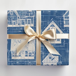 Engineer Wrapping Paper, Architect Gift Wrap Construction Wrapping ...