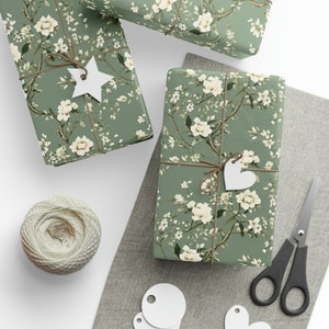 Sage Green Wrapping Paper Elegant Wrapping Paper, Green Wrapping Paper ...