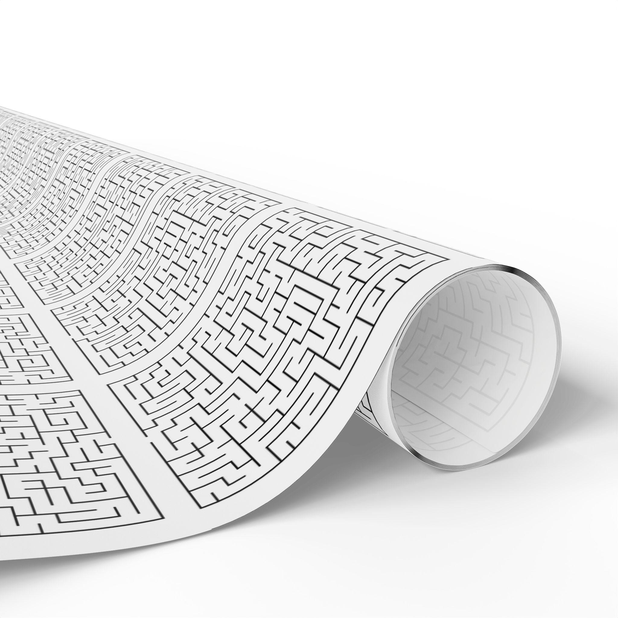Maze Wrapping Paper Game Maze Gift Wrapping Roll With Workable Mazes ...