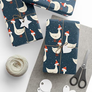 Silly Goose Christmas Wrapping Paper Roll Goose Wrapping Paper Funny ...