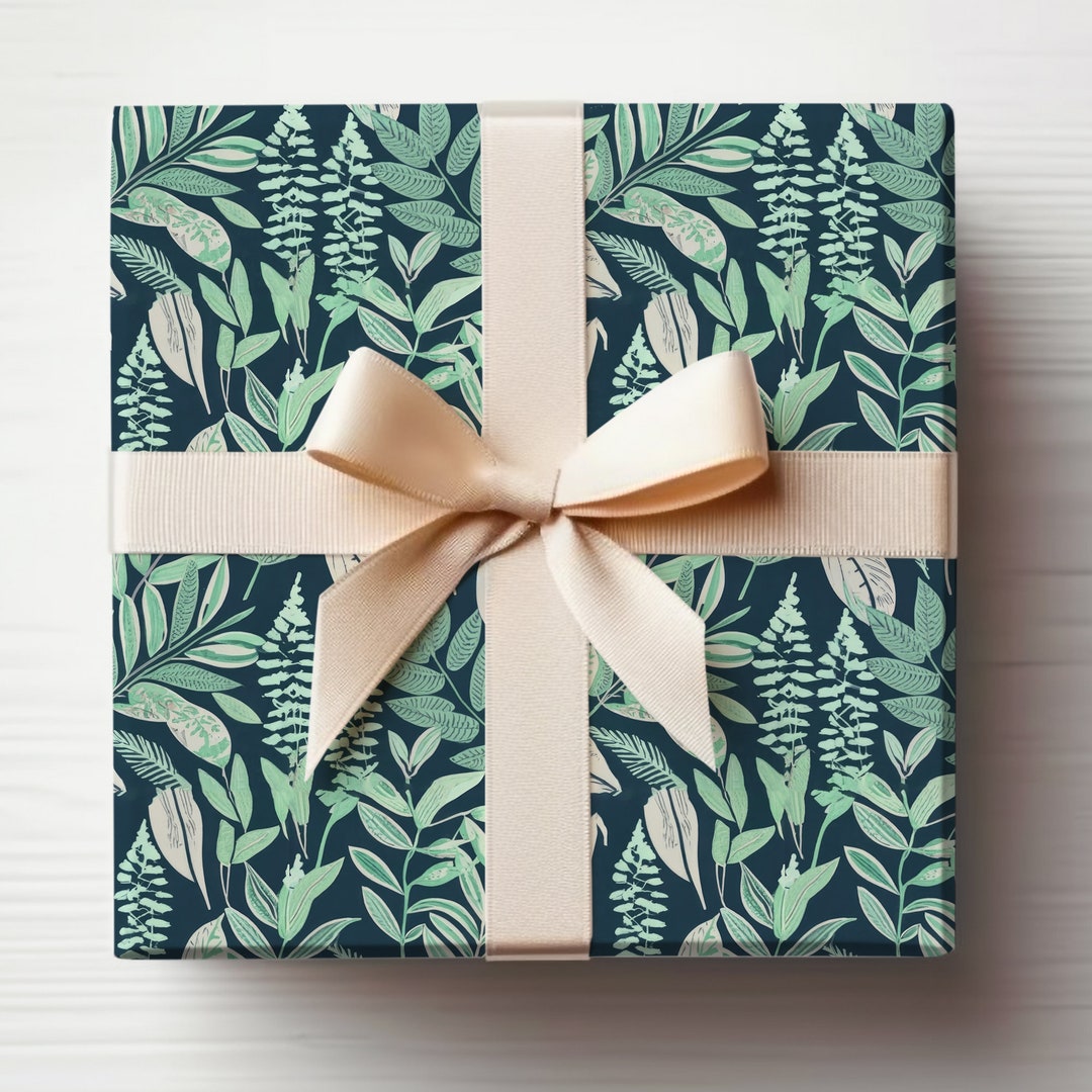 Fern Gift Wrap, Fern Wrapping Paper Leaves, Foliage Wrapping Paper ...