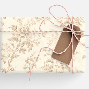 Ivory Wrapping Paper Victorian Wrapping Paper Roll, White Wedding ...