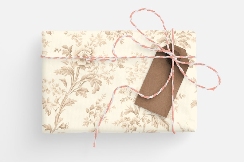 Ivory Wrapping Paper Victorian Wrapping Paper Roll, White Wedding ...