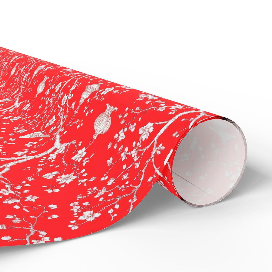 Japanese Wrapping Paper Roll Red Chinese Wrapping Paper Roll Oriental ...