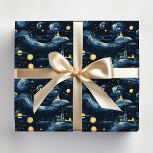 Wizard Wrapping Paper Dark Academia Wrapping Paper Roll Wizard Birthday ...
