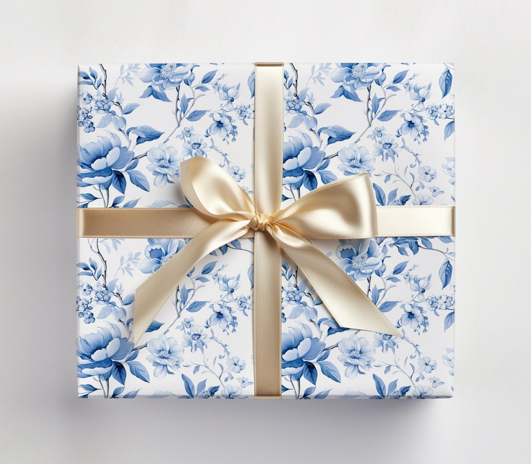 Floral Chintz Wrapping Paper Roll French Provincial Floral Gift Wrap ...