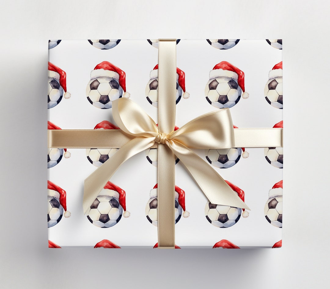 Soccer Ball Wrapping Paper Roll Soccer Ball Christmas Wrapping Paper ...