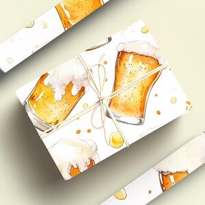 Beer Wrapping Paper Roll Beer Enthusiast Gift Wrapping Roll Christmas ...