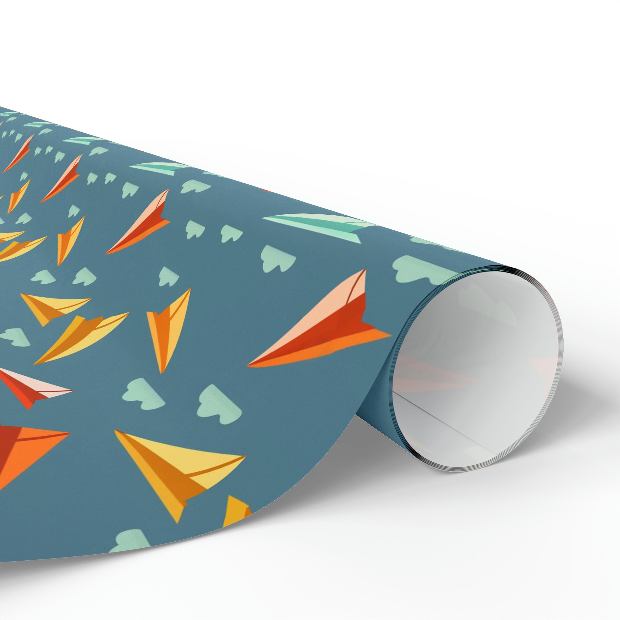 Paper Airplanes Wrapping Paper, Airplane Gift Wrap, Boy Birthday ...