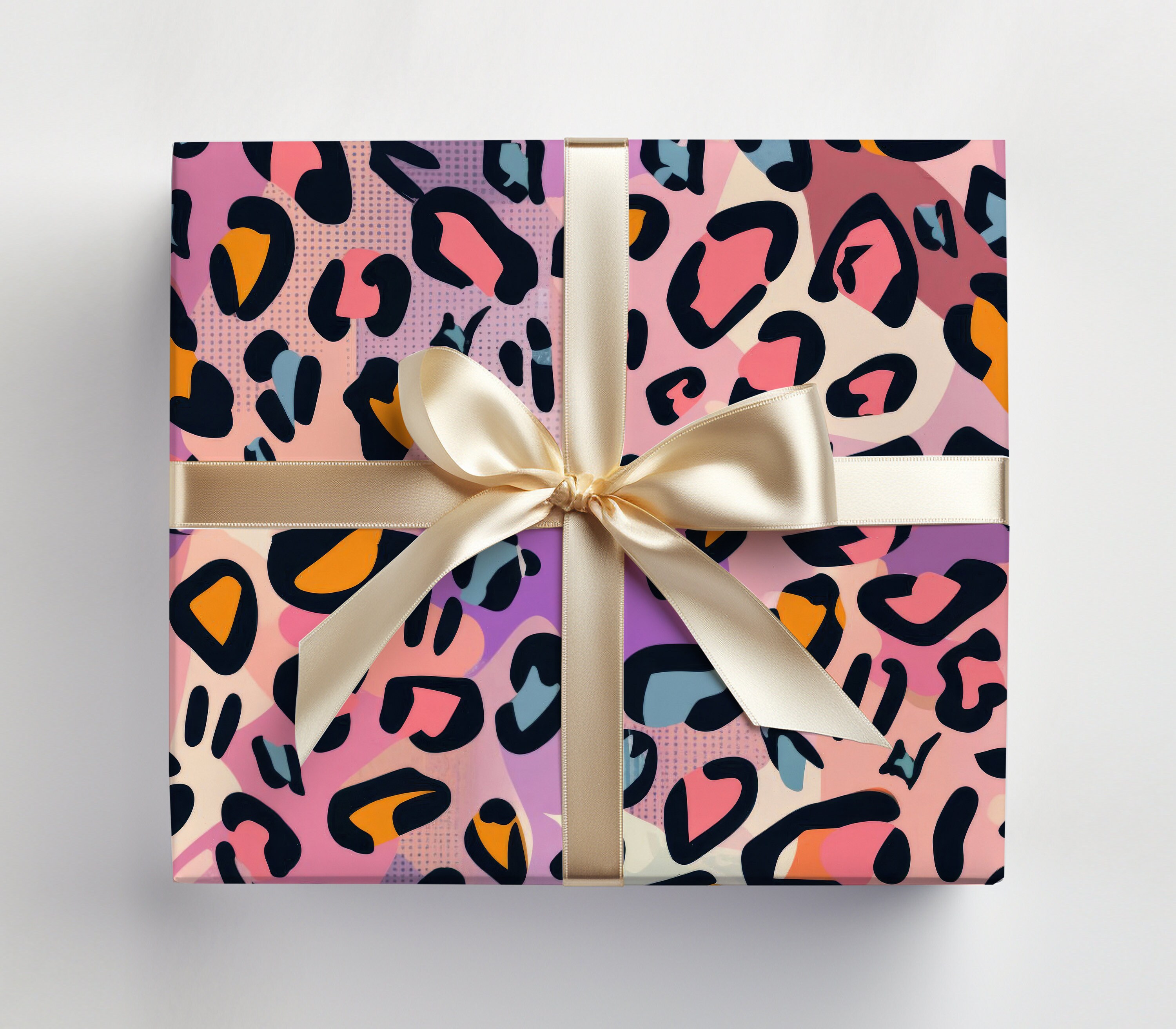 Pink Cheetah Print Wrapping Paper, Leopard Print Wrapping Paper, Girly ...