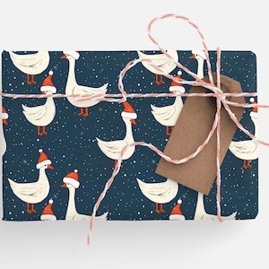 Silly Goose Christmas Wrapping Paper Roll Goose Wrapping Paper Funny ...