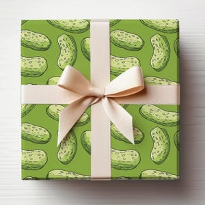 Pickle Wrapping Paper Roll Gift Wrapping Roll Pickle Lovers Gift Wrap ...