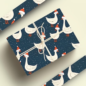 Silly Goose Christmas Wrapping Paper Roll Goose Wrapping Paper Funny ...