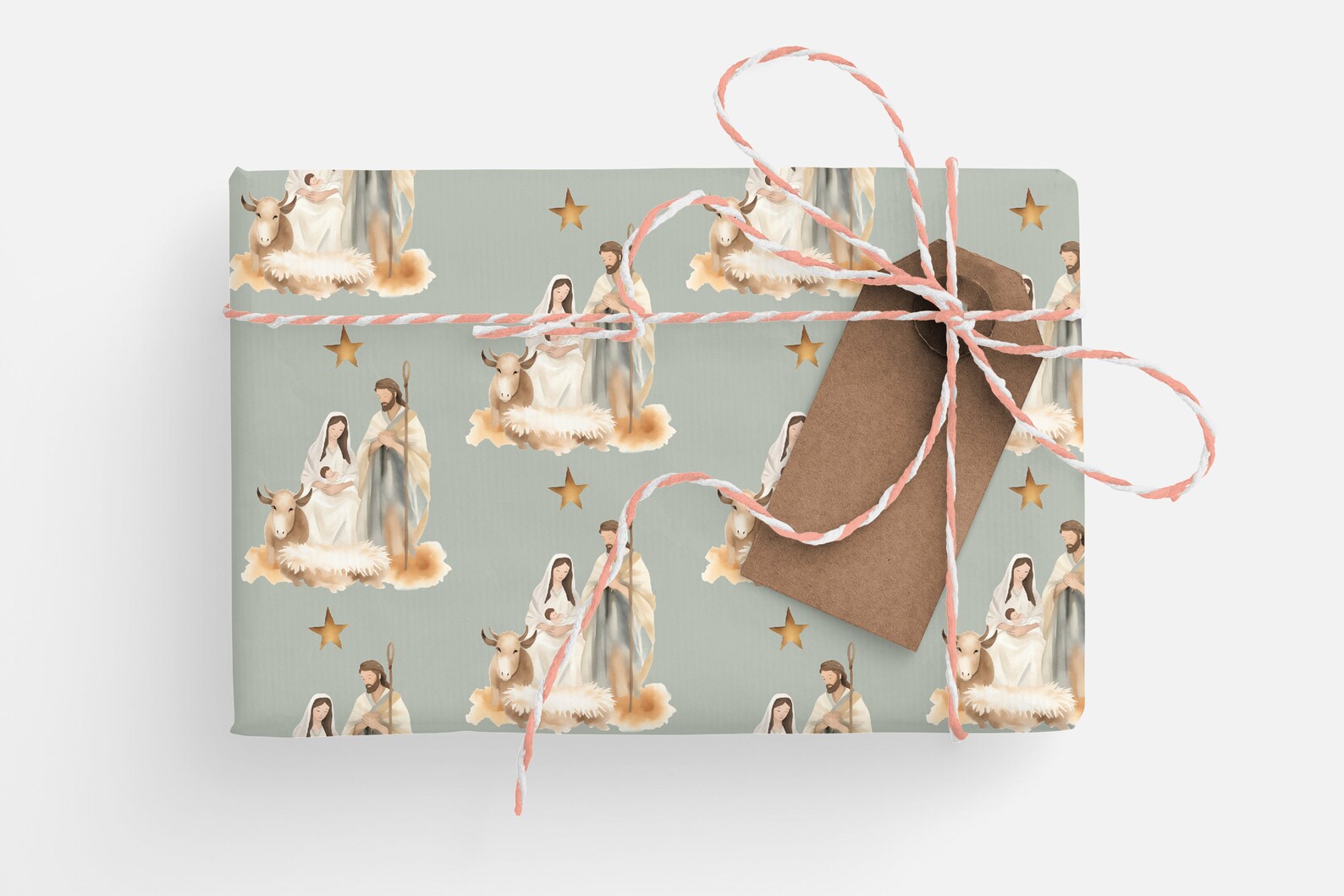 Jesus Wrapping Paper Nativity Wrapping Paper Roll, Modern Nativity Gift ...