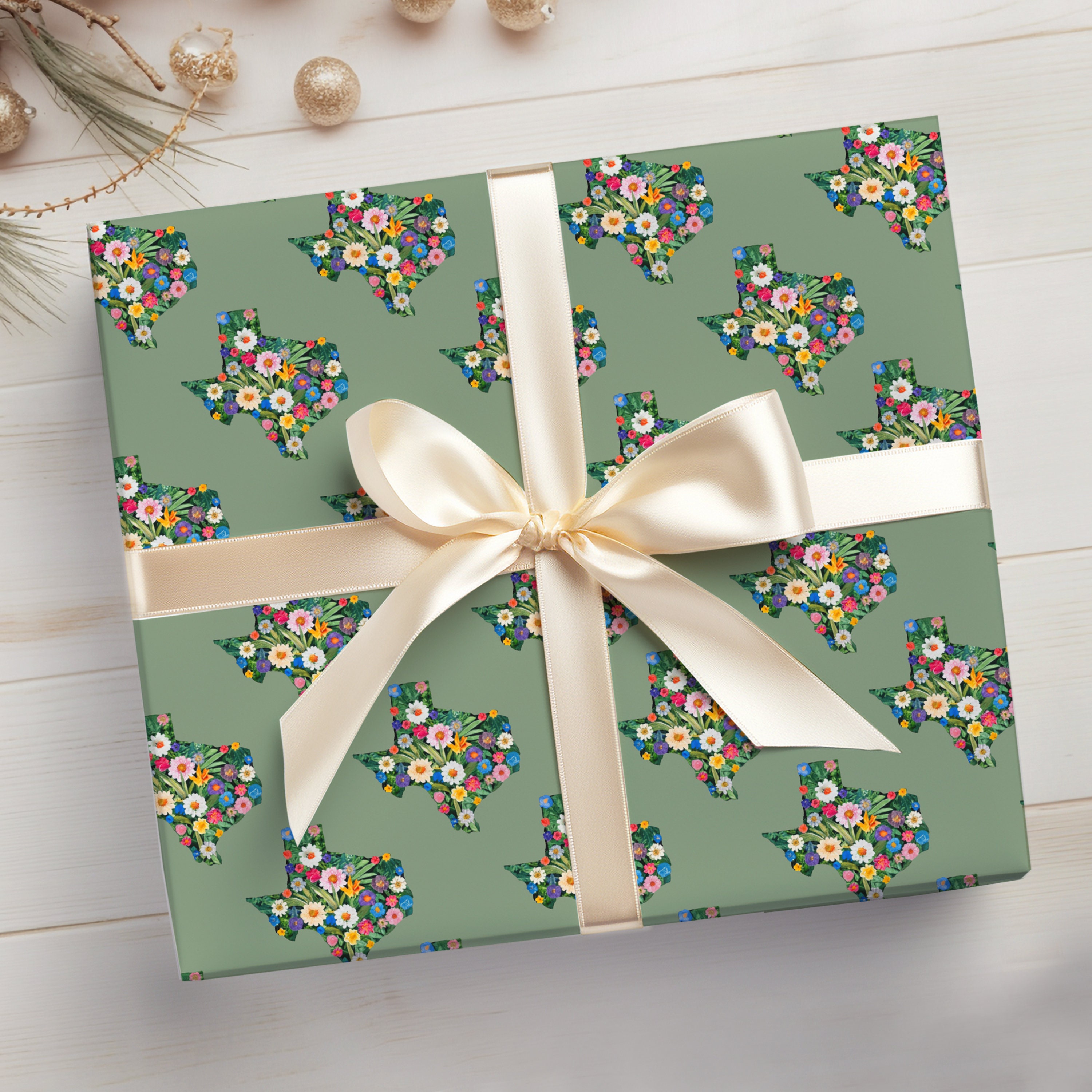 Texas Wrapping Paper Texas State Gift Wrap Texas State Gift Wrapping ...