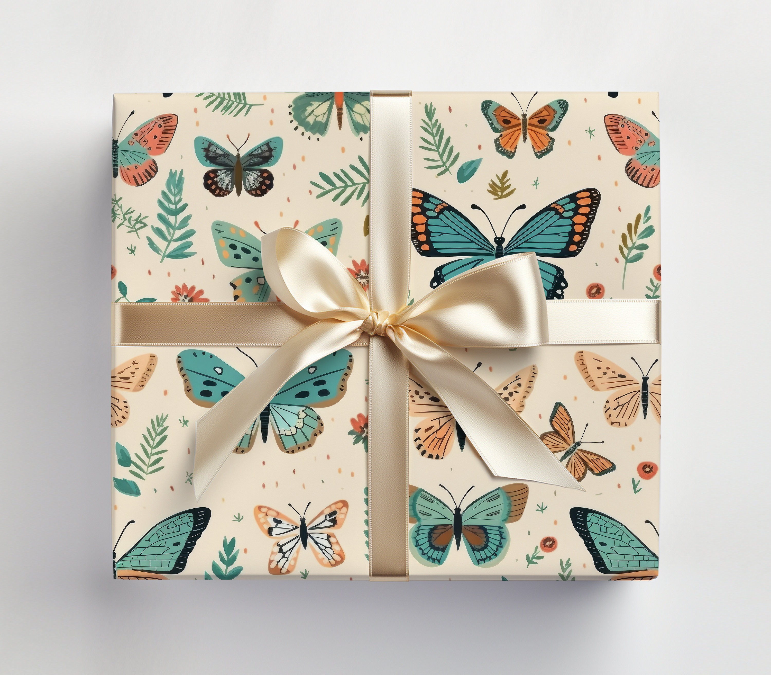 Boho Butterfly Wrapping Paper Butterfly Baby Shower Gift Wrap Roll ...