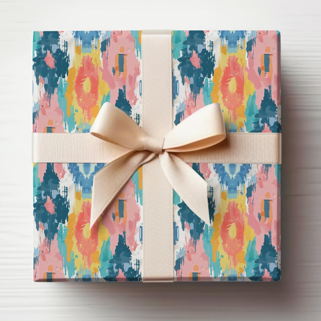 Ikat Wrapping Paper Roll Tribal Wrapping Paper Abstract Native American ...