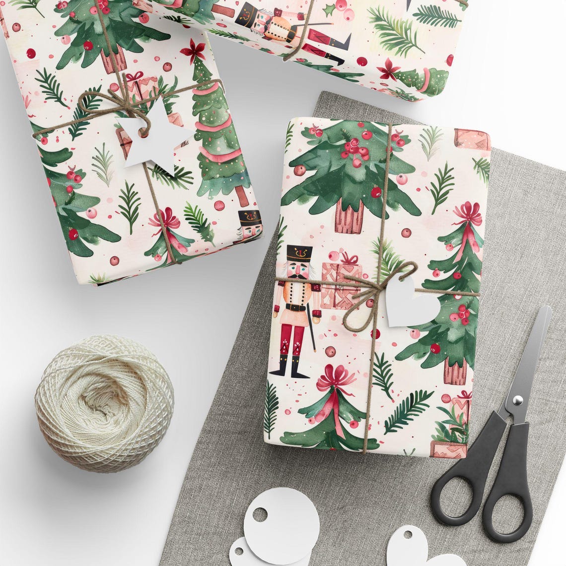 Nutcracker Wrapping Paper Roll, Nutcracker Gift Wrapping Roll, Modern ...