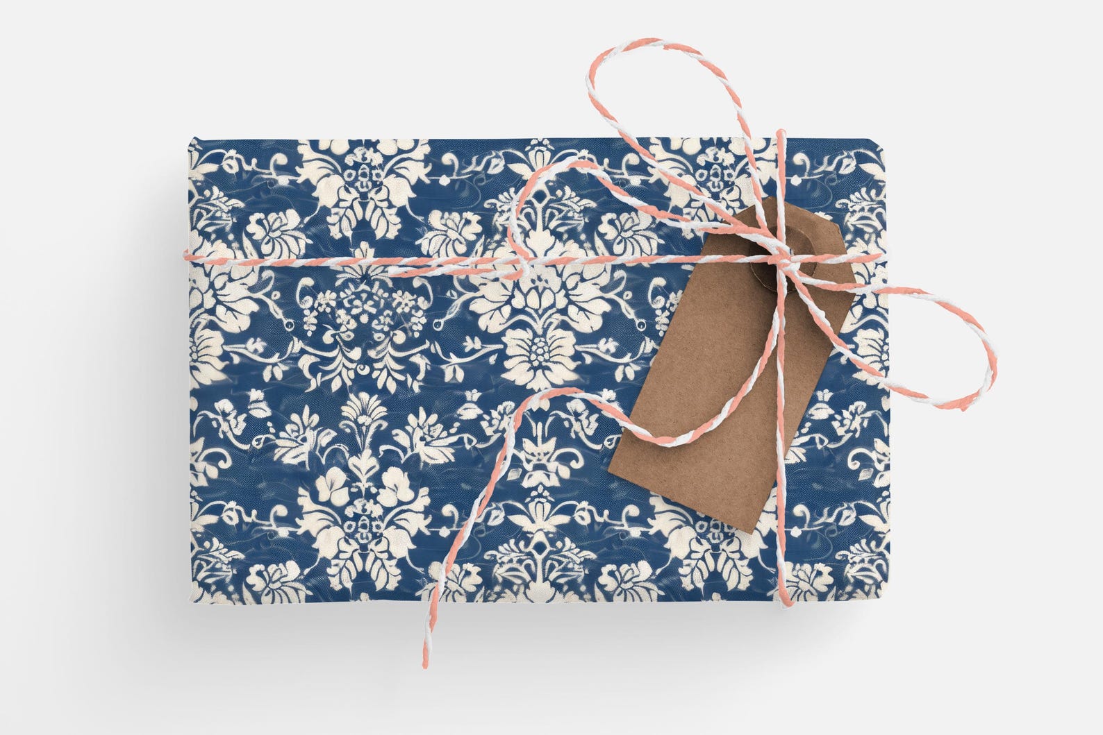 Victorian Wrapping Paper Elegant Wrapping Paper Roll, Navy Blue Lace ...