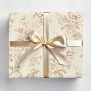 Ivory Wrapping Paper Victorian Wrapping Paper Roll, White Wedding ...