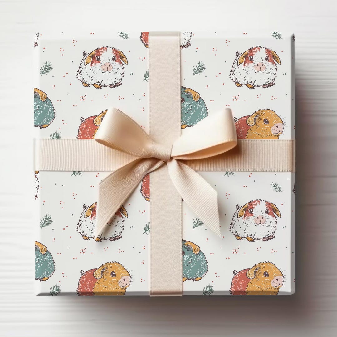 Guinea Pig Wrapping Paper Roll for Guinea Pig Owners Cute Animal Gift ...