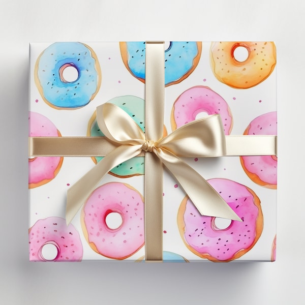Christmas Donut Wrapping Paper - Etsy
