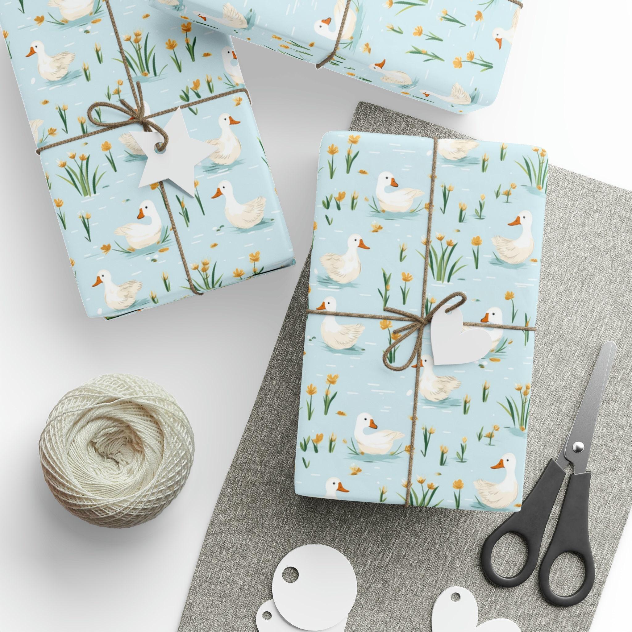 Cute Ducks Wrapping Paper Duck Baby Shower Wrapping Paper - Etsy