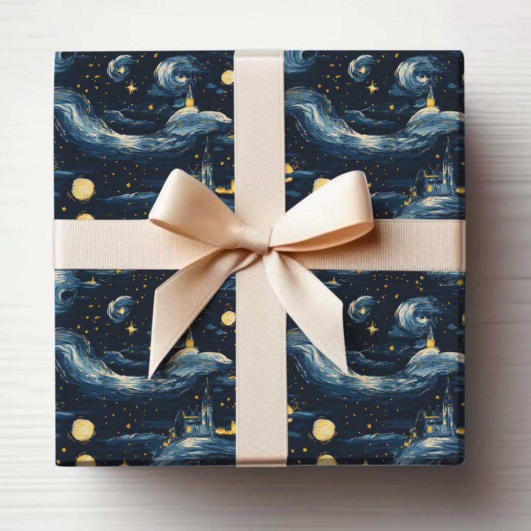Wizard Wrapping Paper Dark Academia Wrapping Paper Roll Wizard Birthday ...