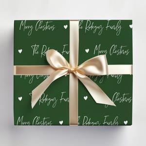 Script Wrapping Paper Customizable Name Christmas Wrapping Paper Roll ...