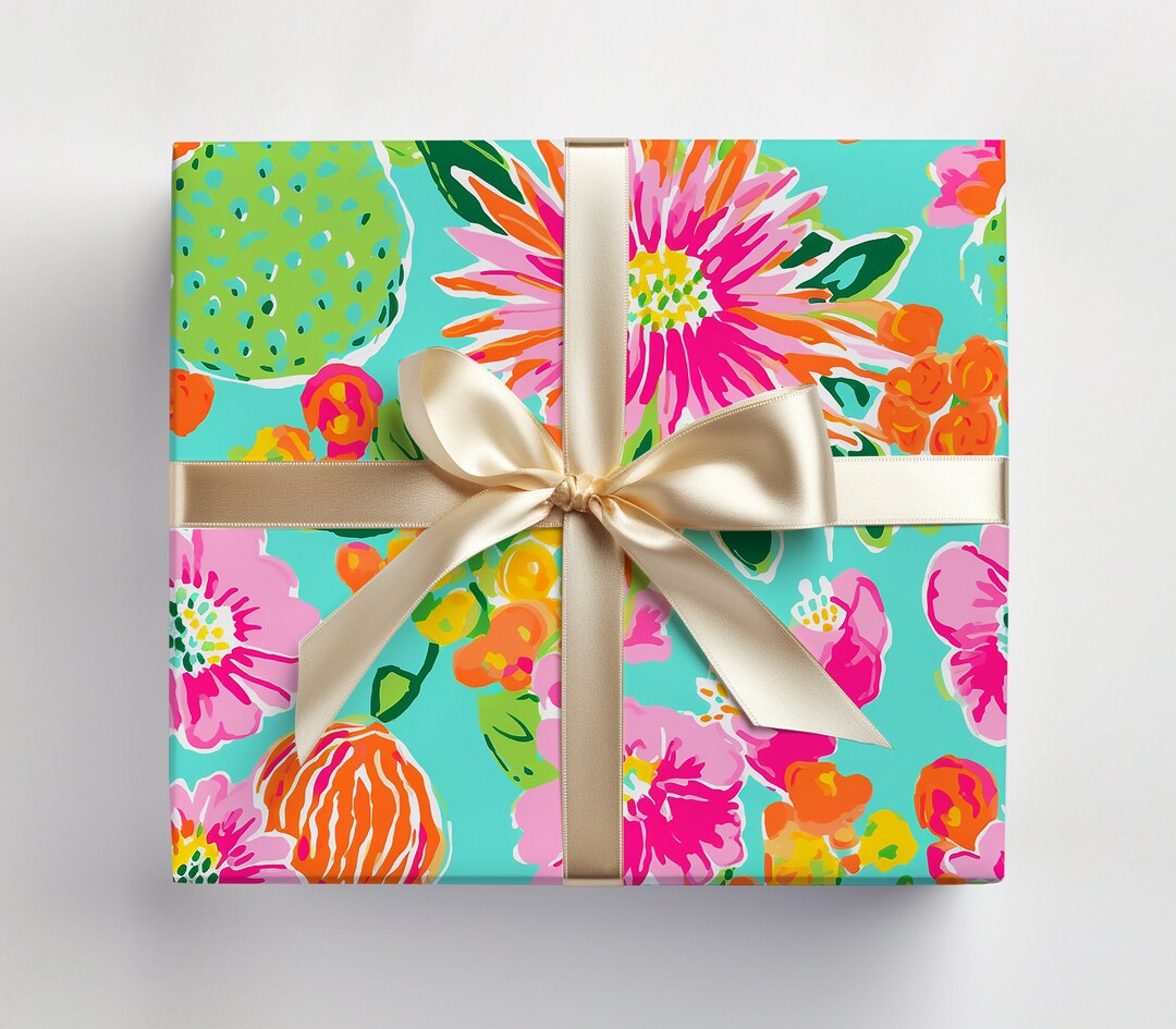 Modern Cactus Wrapping Paper Roll Cactus, Preppy Cactus Wrapping Paper ...