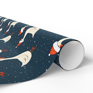 Silly Goose Christmas Wrapping Paper Roll Goose Wrapping Paper Funny ...