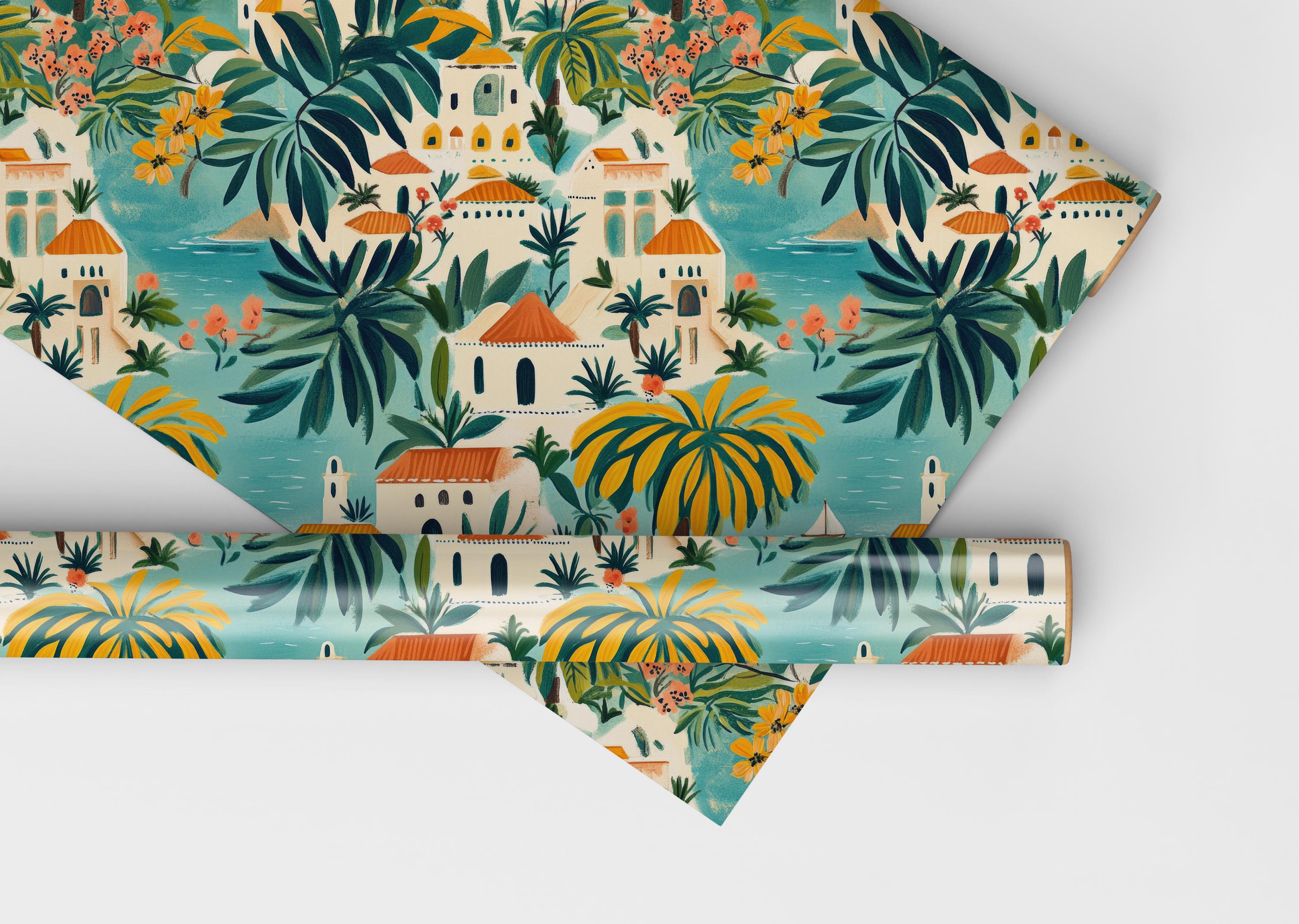 Positano Wrapping Paper Roll Italian Gift Wrap Roll, Gift Wrapping Roll ...