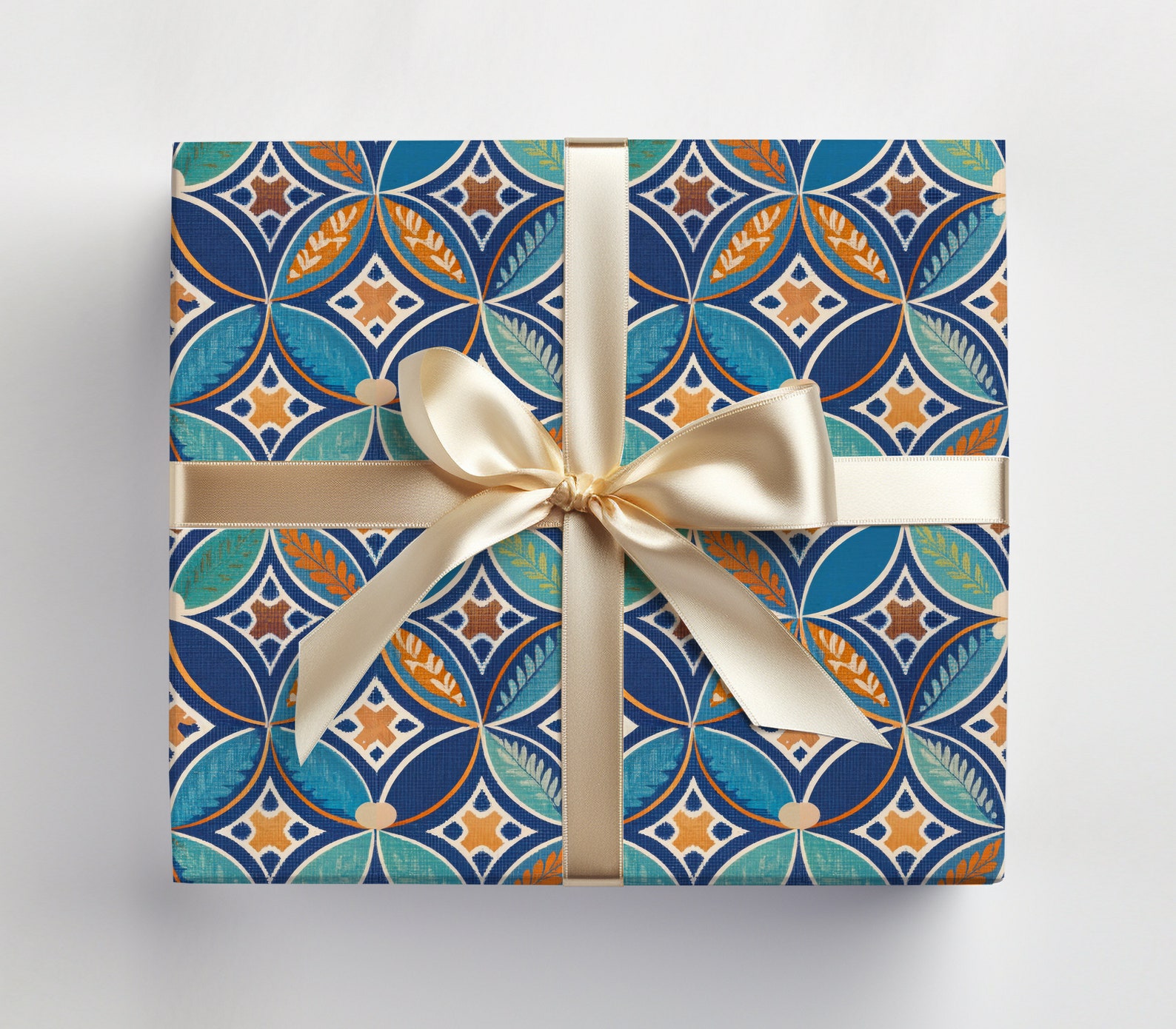Moroccan Gift Wrap Roll Moroccan Tile Wrapping Paper Roll Geometric ...
