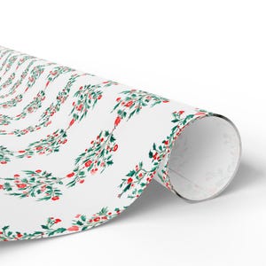 Damask Wrapping Paper Red and Green Victorian Christmas Gift Wrapping ...