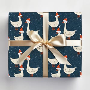 Silly Goose Christmas Wrapping Paper Roll Goose Wrapping Paper Funny ...
