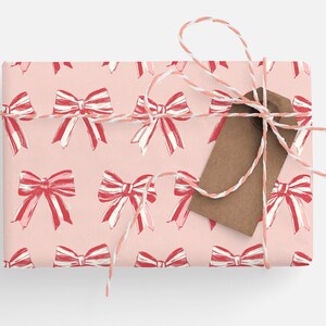 Coquette Bows Wrapping Paper Roll Red Bows Gift Wrapping Valentines ...