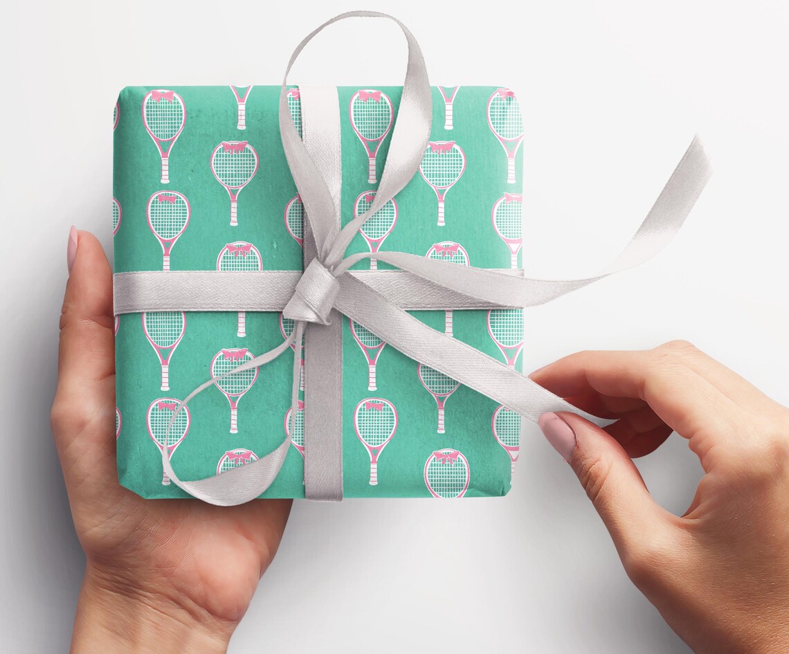 Pickleball Wrapping Paper Roll for Pickleball Lovers, Preppy Tennis ...