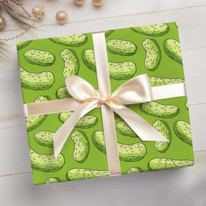 Pickle Wrapping Paper Roll Gift Wrapping Roll Pickle Lovers Gift Wrap ...
