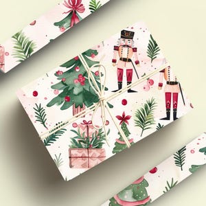 Nutcracker Wrapping Paper Roll, Nutcracker Gift Wrapping Roll, Modern ...